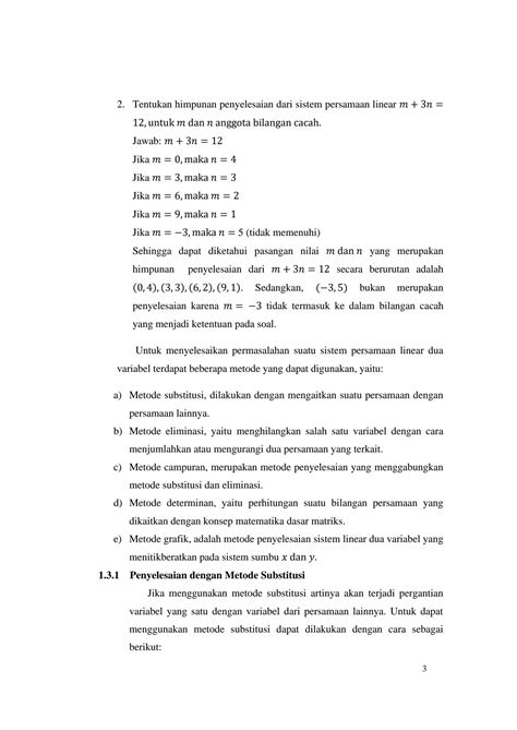 Solution Sistem Persamaan Linear Dua Variabel 1 Studypool