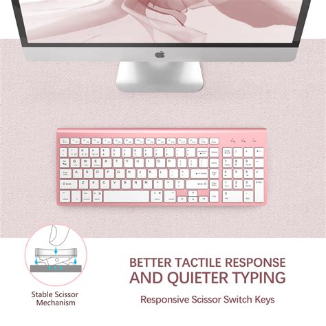 Joyaccess J Bluetooth Keyboard Pink Wireless Keyboard With Number Pad Joyaccess J Bluetooth Keyboard Pink Wireless Keyboard With Number Pad