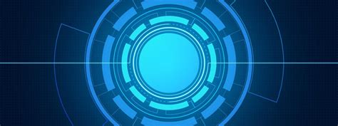 Abstract Overlap Circle Digital Background Smart Lens Technology With Light Effect Design