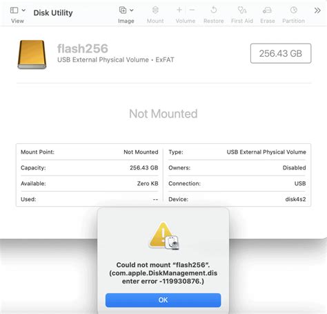 Hard Drive Wont Mount What Is Mac Error 119930876