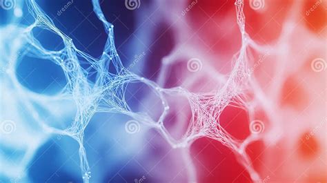 Neural Network Visualization with Glowing Blue and Red Connections, Depicting the Concept of ...