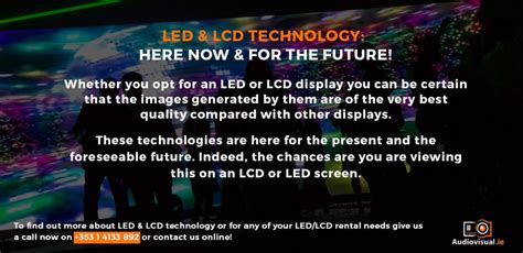 LED And LCD Whats It All About Audio Visual Rental