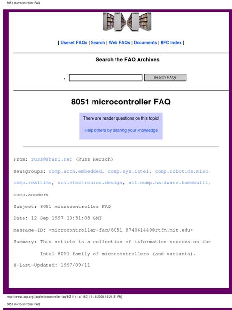 8051 microcontroller faq pdf microcontroller office equipment