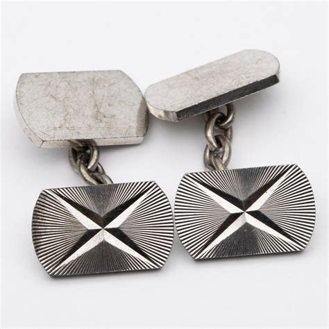 Vintage Gents Sterling Silver Cufflinks 1967 Birthday