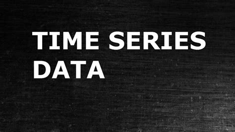 Time Series Data PANEL DATA CROSS SECTION DATA YouTube