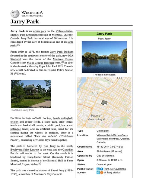 Jarry Park Pdf