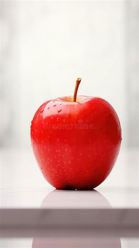 A Red Apple Sitting On A Table Ai Stock Illustration Illustration Of Dieting Gourmet 295712912
