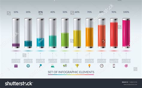 Set Infographic Elements Graph Chart Diagram Stock Vector Royalty Free