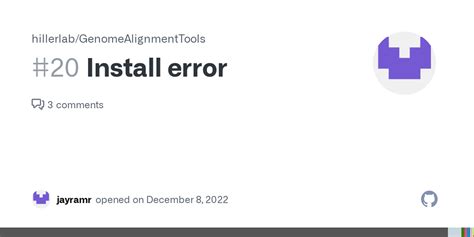 Install Error · Issue 20 · Hillerlab Genomealignmenttools · Github