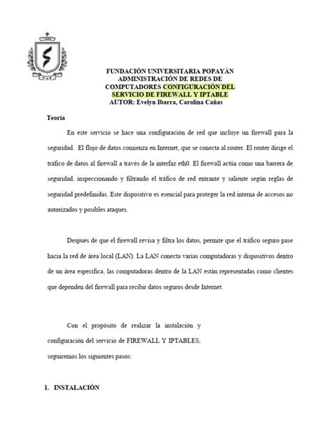 Firewall Iptable Pdf Cortafuegos Informática Protocolo De Control De Transmisión
