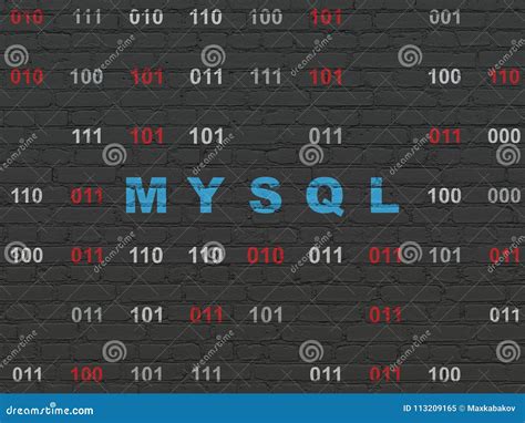 Database Concept MySQL On Wall Background Stock Illustration Illustration Of Paint Backup
