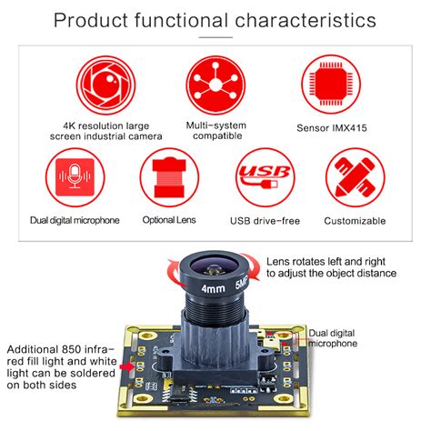 4k 8mp Imx415 1 2 8 Sensor Usb2 0 Usb Camera Module Hsell Security