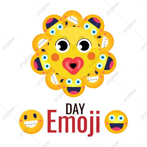 Emoji Clipart Vector Worls Emoji Day With Flat Illustration Communication Happy Flat Png