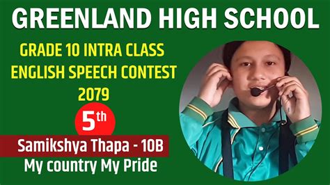 Samikshya Thapa 10b My Country My Pride Youtube