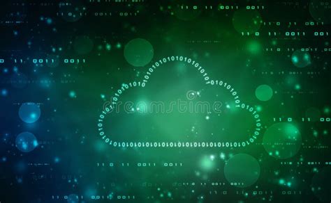 2d Illustration Of Cloud Computing Digital Cloud Computing Concept
