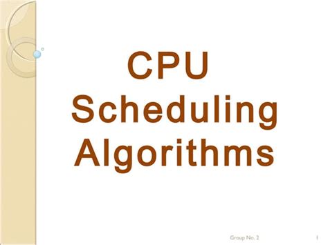 Cpu Scheduling In Os Presentation Pptx