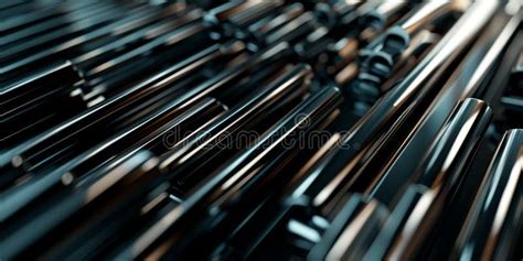 Sleek Metallic Rods Intersecting And Forming Abstract Structures Reflecting On A Glossy Black