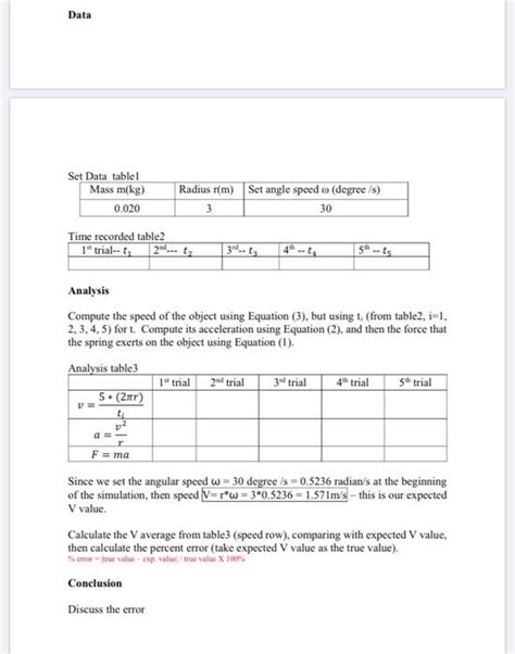Solved Uniform Circular Motion Lab Introduction Uniform Circular Answer Transtutors