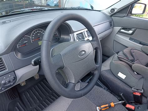 Руль приора 1 в перетяжке — Lada Приора универсал, 1,6 л, 2011 года ...