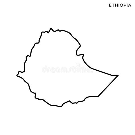 Outline Map Of Ethiopia Vector Design Template Editable Stroke Stock Vector Illustration Of