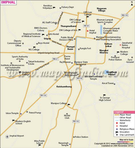 Imphal City Map City Map Of Imphal