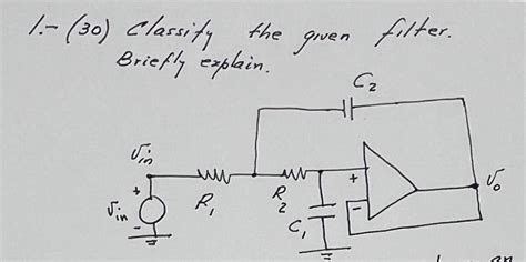 Solved 1 30 ﻿classity The Given Filter Briefly Explain