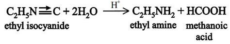 Ethyl Isocyanide On Hydrolysis In Acidic Medium Generates