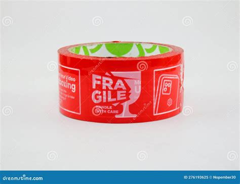 Red Fragile Tape Stock Image Image Of Industry Dessert 276193625