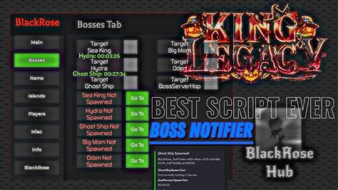 King Legacy Boss Notifier Script Autofarm Max Level No Key [update 7] Pastebin Mobile