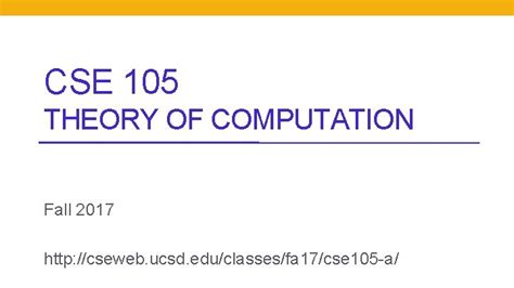 Cse 105 Theory Of Computation Fall 2017