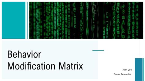Behavior Modification Matrix Ppt Slides Acp Ppt Sample Behavior Modification Matrix Ppt Slides Acp Ppt Sample
