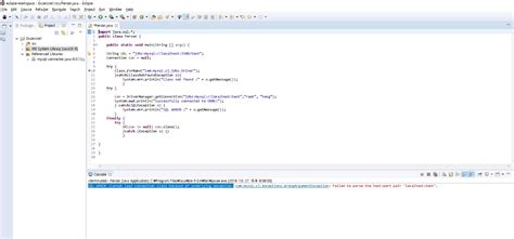 Java Sql Error Cannot Load Connection Class Because Of Underlying