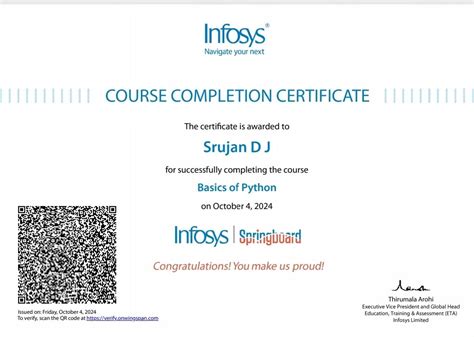 Srujan D J On Linkedin Python Programming Learningjourney Infosysspringboard