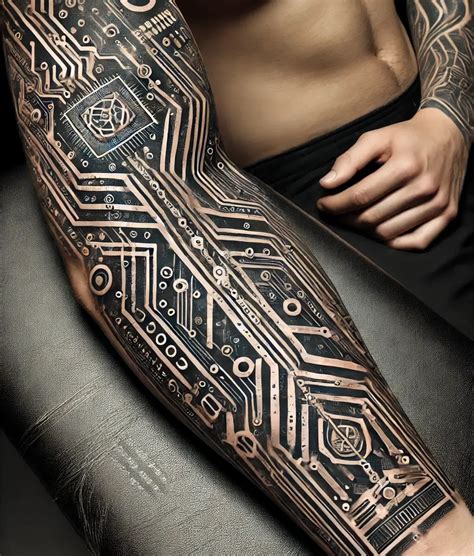 Cybersigilism Tattoos Fusion Of Technology And Tribal Art