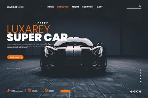 Landing Page Car Template Design Premium Ai Generated Psd