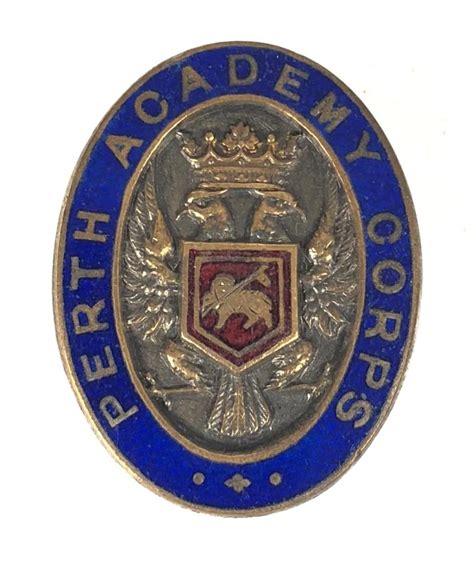 Sally Bosleys Badge Shop Ww1 Perth Academy Corps Vtc Badge Scotland