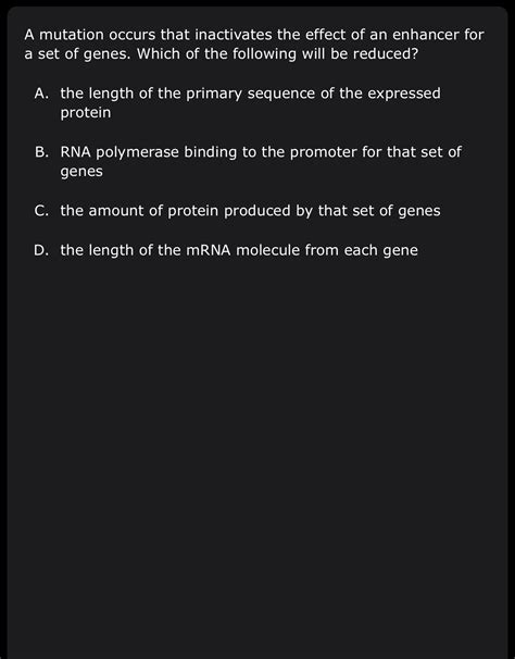 Solved A Mutation Occurs That Inactivates The Effect Of An