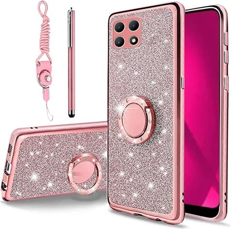 Amazon Com B Wishy For T Mobile Revvl G Case For Women Glitter Crystal Butterfly Heart
