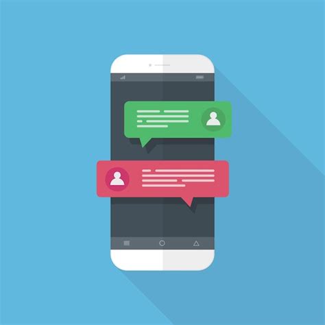 Premium Vector Flash Design With Chat Messages On The Smart Phone Screen Vector Design Element