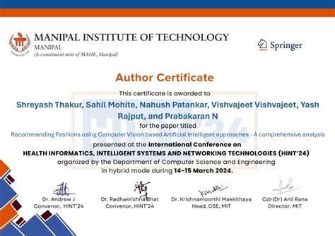 Shreyash Thakur On Linkedin Hello Connections Im Thrilled To Announce That My Paper Titled