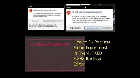 How to Fix Rockstar Editor Export carsh in FiveM ,FIXED FiveM Rockstar ...