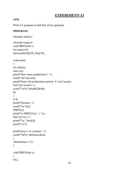 Compiler Design Lab Manual V Cse Pdf