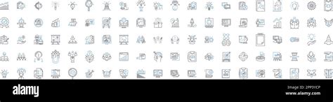 Tactic Line Icons Collection Strategy Gameplan Maneuver Plan Approach Technique Plan Of