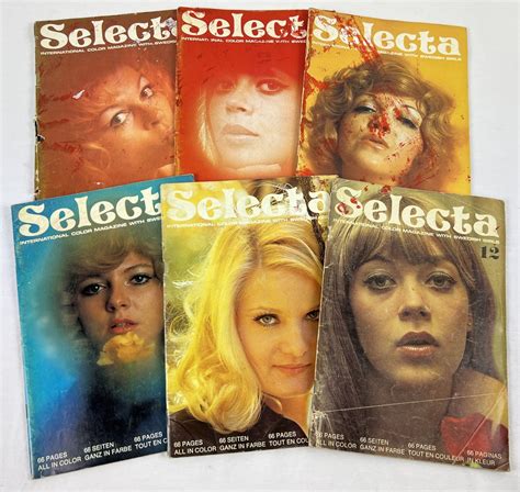 6 Vintage 1970s Issues Of Selecta International Color Magazine With