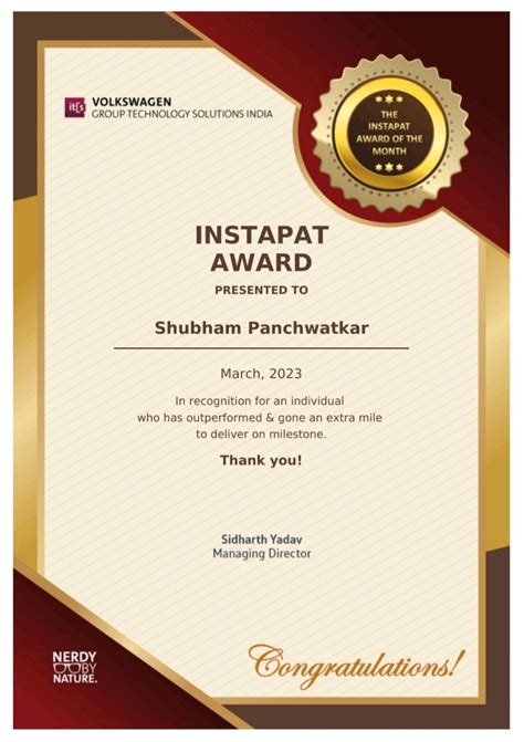 Shubham Panchwatkar On Linkedin Appreciation Java Springboot