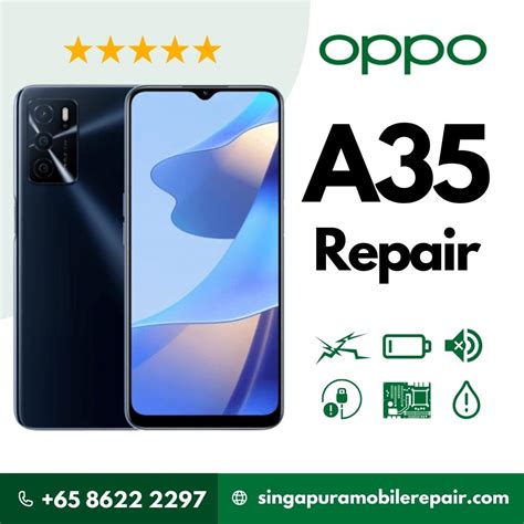 Oppo A35 Cracked Lcd Display Screen Battery Cant On Logo Water Damage