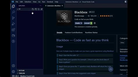 vs code extension blackbox youtube