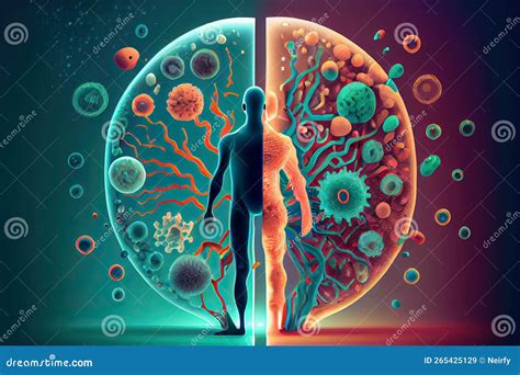 Illustration Of Human Microbiota Stock Illustration Illustration Of Concept Microflora
