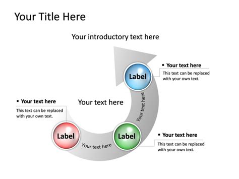 PowerPoint Slide Process Arrow Diagram Circles Multicolor CrystalGraphics Com