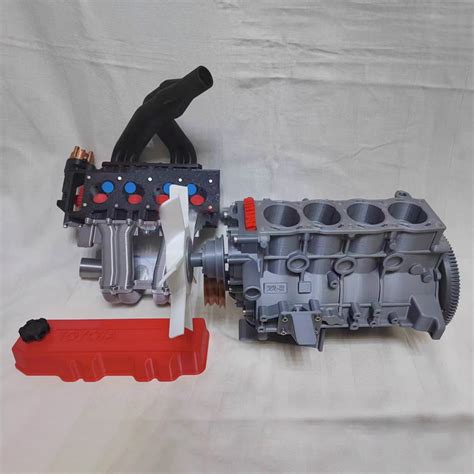 3d Printed Engine Model My Model 1 6 Scale R22 Fdm Inline Four Cylind